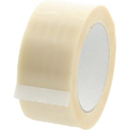 ratioform flow PVC-Packband kr&auml;fteschonend, gepr&auml;gte Folie, VE 6 Rollen, transparent, Bandbreite 50 mm
