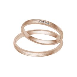 Trauring Firetti "Schmuck Geschenk Gold 375 Hochzeit Ehering "LIEBE" Gr. 56, rosa (ros&eacute;goldfarben), Fingerringe, Damen, 56, ohne Brillanten, Ros&eacute;gold 375, 2,5mm, Trauring, Made in Germany, wahlweise mit oder ohne Brillanten