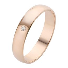 Trauring Firetti "Schmuck Geschenk Gold Hochzeit Ehering Trauring "LIEBE"" Gr. 20, rosa (ros&eacute;goldfarben), Fingerringe, Damen, 20, 0,01 SI = kleine Einschl&uuml;sse mit Brillant, Ros&eacute;gold 375, 4mm, Trauring, Made in Germany, wahlweise mit oder ohne Brillant
