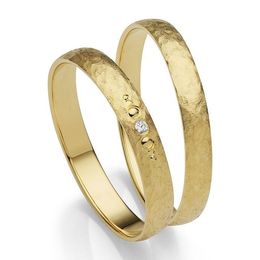 Trauring Firetti "Schmuck Geschenk Gold 375 Hochzeit Ehering "LIEBE"" Gr. 66, gold (gelbgoldfarben), Fingerringe, Damen, 66, ohne Brillant, Gelbgold 375, 3mm, Made in Germany, wahlweise mit oder ohne Brillant