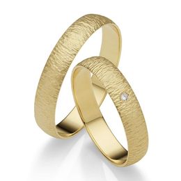 Trauring Firetti "Schmuck Geschenk Gold 375 Hochzeit Ehering "LIEBE"" Gr. 55, gold (gelbgoldfarben), Fingerringe, Damen, 55, ohne Brillant, Gelbgold 585, 5mm, Made in Germany, wahlweise mit oder ohne Brillant