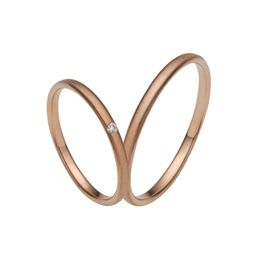 Trauring Firetti "Schmuck Geschenk Gold 375 Hochzeit Ehering "LIEBE" Gr. 58, rosa (ros&eacute;goldfarben), Fingerringe, Damen, 58, 0,02 SI = kleine Einschl&uuml;sse mit Brillant, Ros&eacute;gold 585, 2mm, Trauring, Made in Germany, wahlweise mit oder ohne Brillant