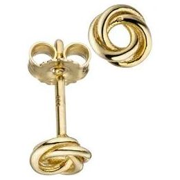 Paar Ohrstecker Jobo "Ohrringe verschlungen", gold (gelbgold 333), Ohrringe, Damen, Gelbgold 333, 333 Gold