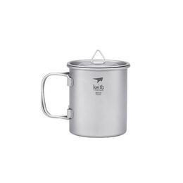 Titan Becher mit Klappgriff und Deckel 300 ml