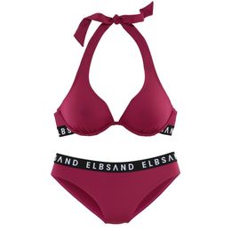 ELBSAND Bikini Damen Gr&ouml;&szlig;e L hellgrau / beere / schwarz