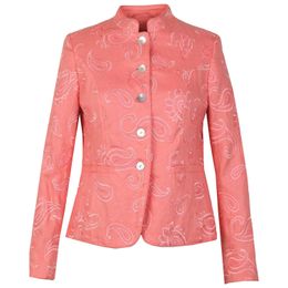 WHITE LABEL Bestickte Stehkragenjacke Rot (Gr&ouml;&szlig;e: 44)