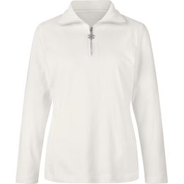 CR&Eacute;ATION L Damen Langarmshirt mit Schneeflocken-Anh&auml;nger ecru Gr&ouml;&szlig;e 38
