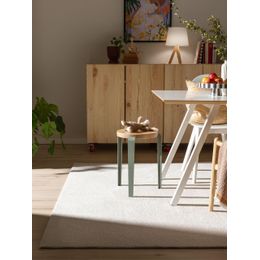 benuta Nest Waschbarer Kurzflor Teppich Nina Cream 80x150 cm - Moderner Kurzflor-Teppich f&uuml;r Wohnzimmer