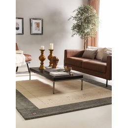 benuta Nest Wollteppich Jamal Beige/Grau 80x150 cm - Naturfaserteppich aus Wolle