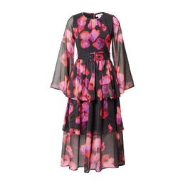 Warehouse Kleid Damen Größe 40 lila / pink / schwarz Winterkleid