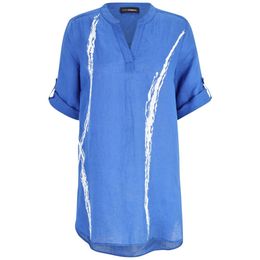 Doris Streich Bluse Damen Gr&ouml;&szlig;e XL blau / wei&szlig;