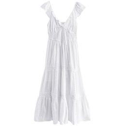 next Kleid Damen Gr&ouml;&szlig;e 38 wei&szlig; Winterkleid