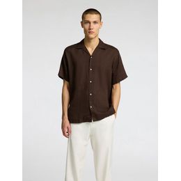Selected Button Up Shirt male Brown size XXL