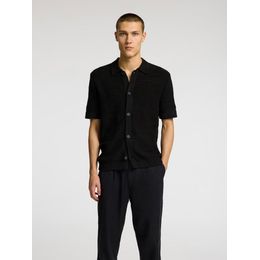 Selected Button Up Shirt male Black size S