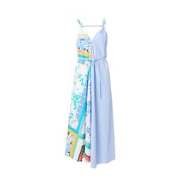 Moschino Jeans Kleid Damen Größe 34 creme / hellblau / dunkelorange / schwarz