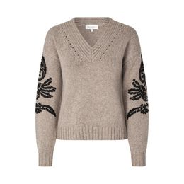 Dea Kudibal Pullover 'Pippadea' Damen Gr&ouml;&szlig;e L beigemeliert / schwarz