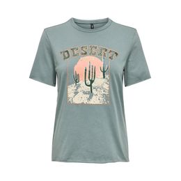 Only T-Shirt 'ONLLOULOU' Damen Gr&ouml;&szlig;e L creme / oliv / dunkelgr&uuml;n / lachs