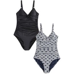 next Badeanzug Damen Gr&ouml;&szlig;e L navy / schwarz / offwhite