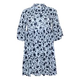 Kaffe CURVE Kleid 'Isma' Damen Größe 50 nachtblau / himmelblau Winterkleid
