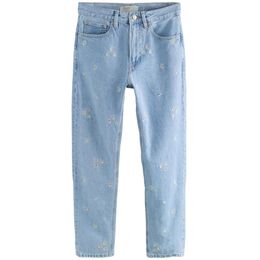 next Jeans Damen Größe 34/36 blue denim / dunkelgelb / weiß