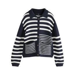 next Strickjacke Damen Größe XXL marine / weiß