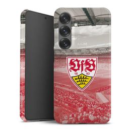 DeinDesign Galaxy S25 Handy Premium Case Smartphone Handyh&uuml;lle Schutzh&uuml;lle matt Stadium Vfb Stuttgart Official Licensed Product Premium Case