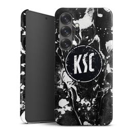 DeinDesign Galaxy S25 Handy Premium Case Smartphone Handyh&uuml;lle Schutzh&uuml;lle gl&auml;nzend Karlsruher Sc Ksc Official Licensed Product Premium Case