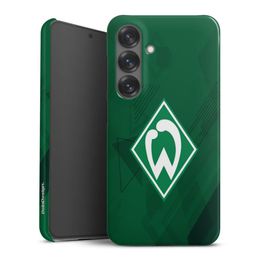 DeinDesign Galaxy S25 Handy Premium Case Smartphone Handyh&uuml;lle Schutzh&uuml;lle gl&auml;nzend Sv Werder Bremen Official Licensed Product Coat Of Arms Premium Case