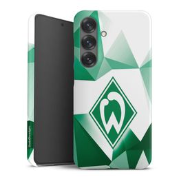 DeinDesign Galaxy S25 Handy Premium Case Smartphone Handyh&uuml;lle Schutzh&uuml;lle matt Tarnmuster Sv Werder Bremen Official Licensed Product Premium Case