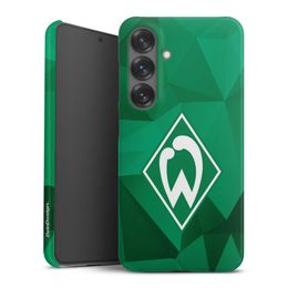 DeinDesign Galaxy S25 Handy Premium Case Smartphone Handyh&uuml;lle Schutzh&uuml;lle matt Camouflage Sv Werder Bremen Official Licensed Product Premium Case