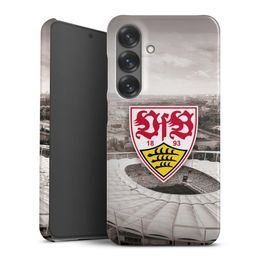 DeinDesign Galaxy S25 Handy Premium Case Smartphone Handyh&uuml;lle Schutzh&uuml;lle gl&auml;nzend Official Licensed Product Vfb Stuttgart Stadium Premium Case