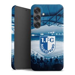 DeinDesign Galaxy S25 Handy Premium Case Smartphone Handyh&uuml;lle Schutzh&uuml;lle matt Stadium 1. Fcm 1. Fc Magdeburg Premium Case