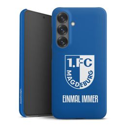 DeinDesign Galaxy S25 Handy Premium Case Smartphone Handyh&uuml;lle Schutzh&uuml;lle matt Coat Of Arms Official Licensed Product 1. Fc Magdeburg Premium Case