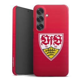 DeinDesign Galaxy S25 Handy Premium Case Smartphone Handyh&uuml;lle Schutzh&uuml;lle gl&auml;nzend Logo Official Licensed Product Vfb Stuttgart Premium Case
