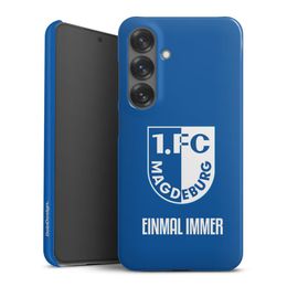 DeinDesign Galaxy S25 Handy Premium Case Smartphone Handyh&uuml;lle Schutzh&uuml;lle gl&auml;nzend Coat Of Arms Official Licensed Product 1. Fc Magdeburg Premium Case