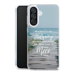 DeinDesign Galaxy A56 5G Handy Silikon H&uuml;lle Case transparent Handyh&uuml;lle Statement Beach Spruch Silikon Case