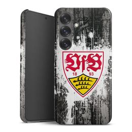 DeinDesign Galaxy S25 Handy Premium Case Smartphone Handyh&uuml;lle Schutzh&uuml;lle gl&auml;nzend Official Licensed Product Vfb Stuttgart Bundesliga Premium Case
