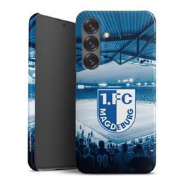 DeinDesign Galaxy S25 Handy Premium Case Smartphone Handyh&uuml;lle Schutzh&uuml;lle gl&auml;nzend Stadium 1. Fcm 1. Fc Magdeburg Premium Case