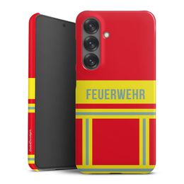 DeinDesign Galaxy S25 Handy Premium Case Smartphone Handyh&uuml;lle Schutzh&uuml;lle gl&auml;nzend Fire Fighters Life Saver Fire Fighter Premium Case
