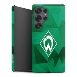DeinDesign Galaxy S25 Ultra Handy Premium Case Smartphone Handyh&uuml;lle Schutzh&uuml;lle matt Camouflage Sv Werder Bremen Official Licensed Product Premium Case