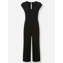 Heine Witt Damen Jumpsuit mit Taillennaht in G&uuml;rtel-Optik, schwarz, Gr&ouml;&szlig;e 46