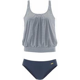 Lascana Damen Oversize-Tankini, marine-gestreift, Gr&ouml;&szlig;e 38A/B/C/D