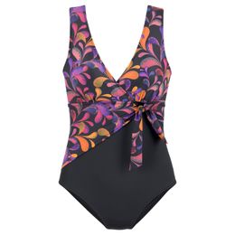 Vivance Damen Badeanzug, schwarz bedruckt, Gr&ouml;&szlig;e 40A/B