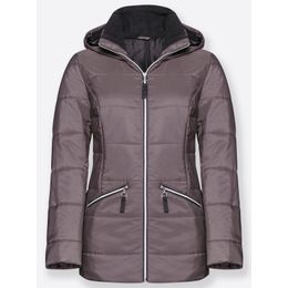 WITT Damen Steppjacke mit Wattierung, w&auml;rmend, taupe, Gr&ouml;&szlig;e 46