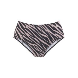 Lascana Damen Highwaist-Bikini-Hose, schwarz-bedruckt, Gr&ouml;&szlig;e 38