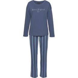 Vivance Dreams by Lascana Damen Pyjama, blau-gestreift, Gr&ouml;&szlig;e 40/42