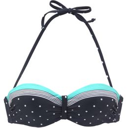 Lascana Damen Bandeau-Bikini-Top, marine-t&uuml;rkis, Gr&ouml;&szlig;e 40C