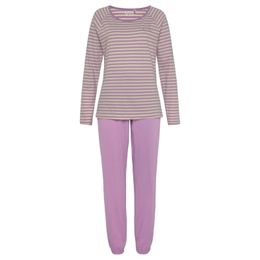 Vivance Dreams by Lascana Damen Pyjama, lila, Gr&ouml;&szlig;e 56/58