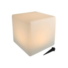 Expo-Börse Kynast LED Solar Würfelleuchte 30 cm Milchglas Optik Würfel Gartenleuchte