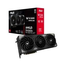 ASUS Radeon RX 9070 XT TUF GAMING OC, Grafikkarte grau, RDNA4, GDDR6, 3x DisplayPort, 1x HDMI 2.1